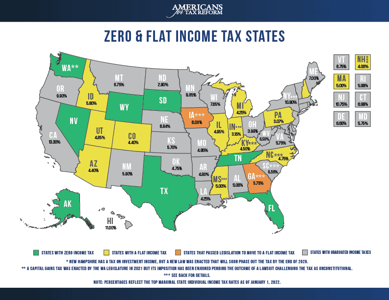 Income Tax Map - Americans for Tax Reform